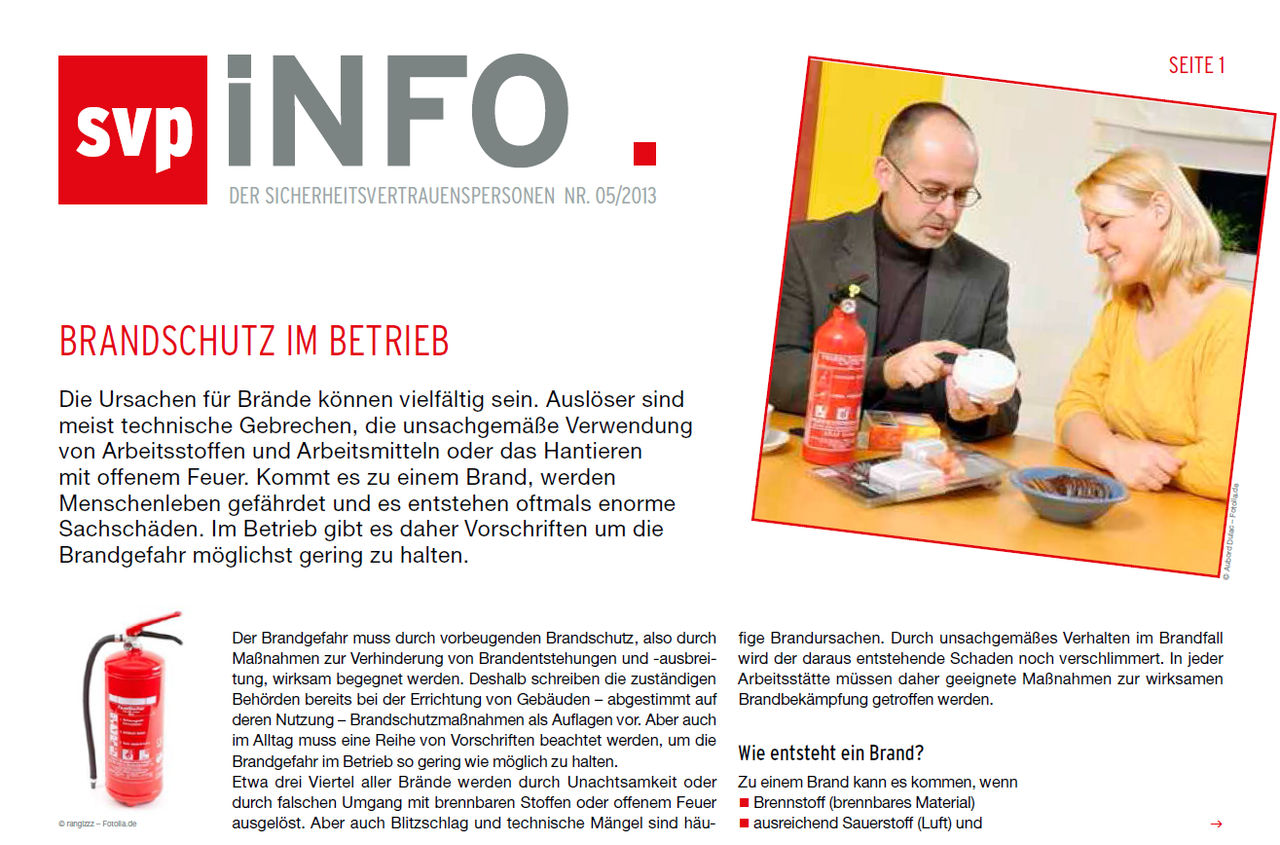 Brandschutz im Betrieb | Gesunde Arbeit